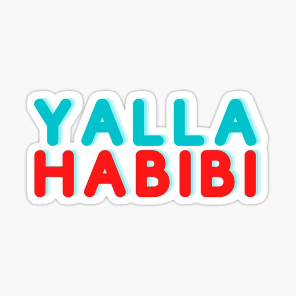 "Yalla Habibi,Dubai" Sticker by Mricha | Redbubble