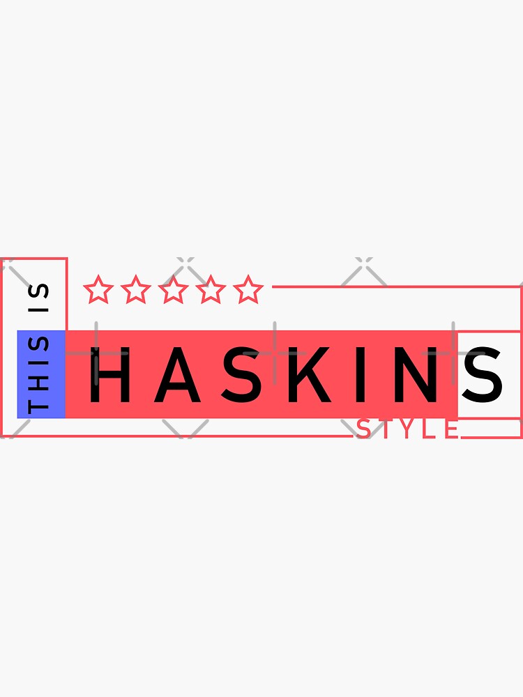 "This is Haskins Style Personal name Text Design" Sticker by Raju ...