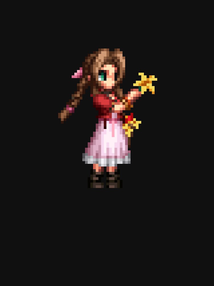 "Aerith Final Fantasy VII Remake Pixel Art" T-shirt by PIXEL-KIM ...
