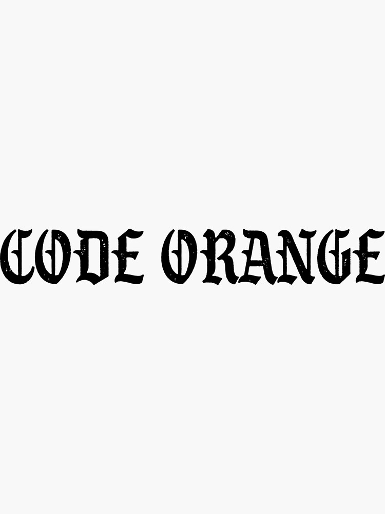 "Code Orange Band Logo Sticker" Sticker for Sale by pachecocos | Redbubble