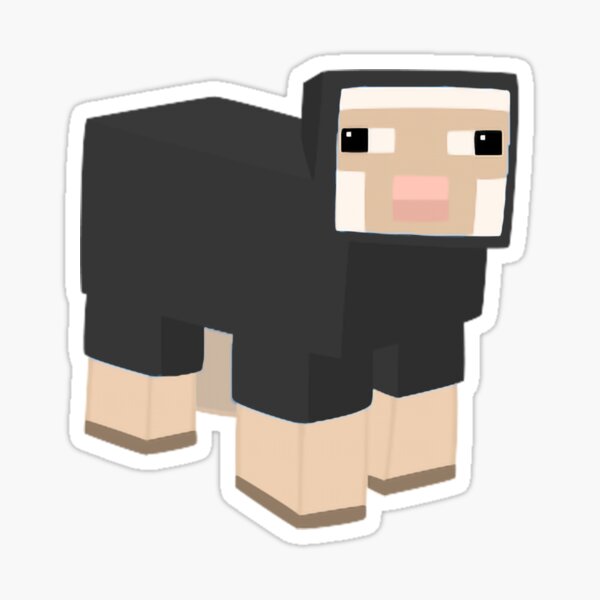 "Cute Minecraft Black Sheep" Sticker by ddkart | Redbubble