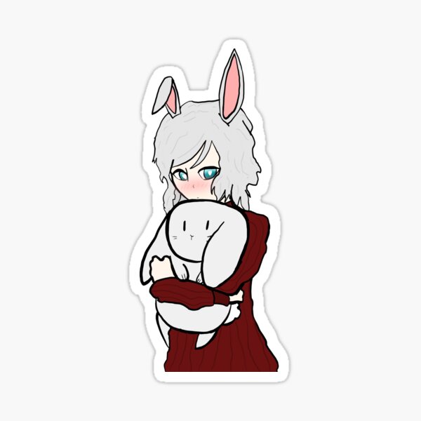 "Anime girl holding stuffed animal manga bunny girl Waifu design ...