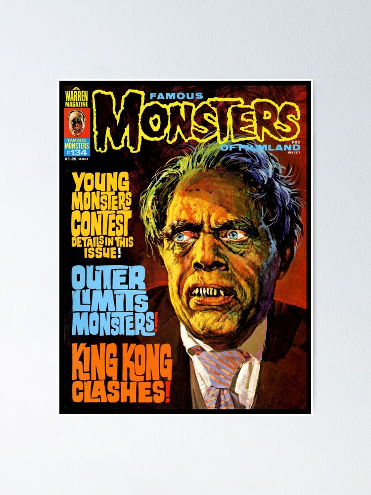 "AND ANOTHER GREAT VINTAGE FAMOUS MONSTER MAGAZINE COVER!" Poster for ...