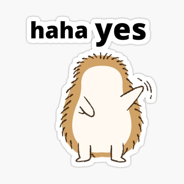"haha yes, funny animal" Sticker for Sale by artistlook | Redbubble