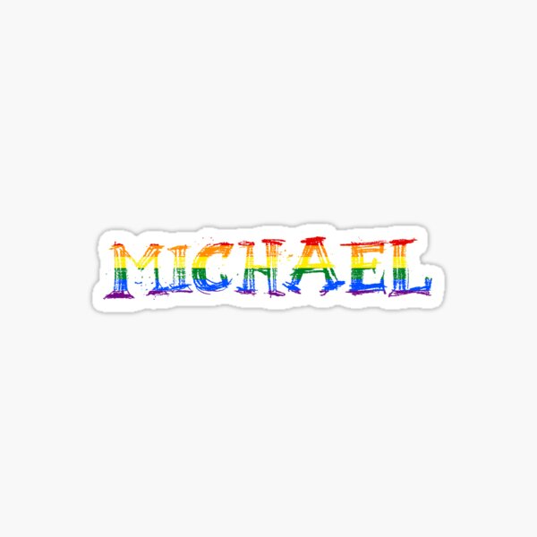 "Men rainbow name gay Michael" Sticker by LoveIsColorful | Redbubble