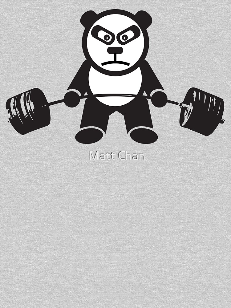 "Cute Panda Bear Weightlifting - Deadlift" T-shirt for Sale by ...