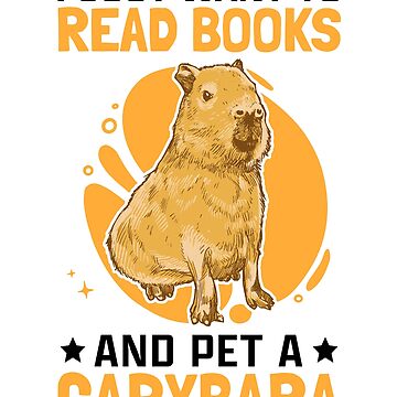 "Petting capybaras and reading books Capybara" Canvas Print by madgrfx ...
