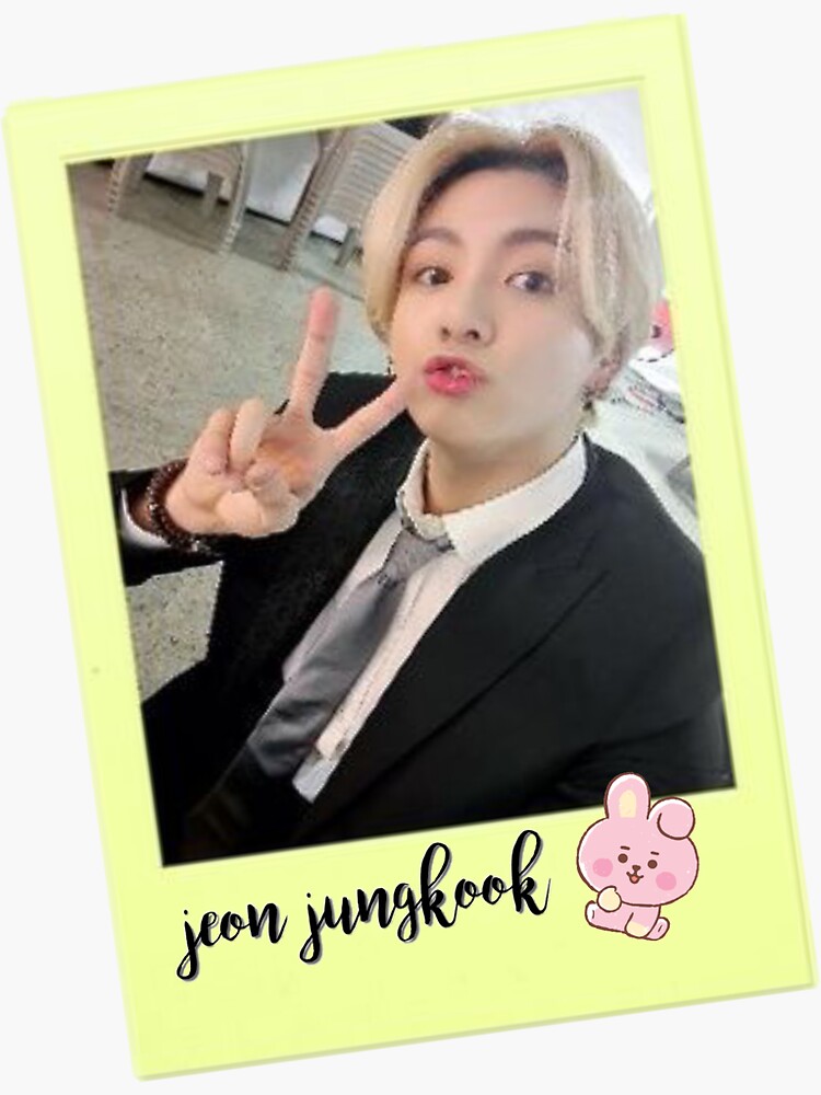 "Jongkook bts selca beautiful " Sticker by fatimaabujahal | Redbubble