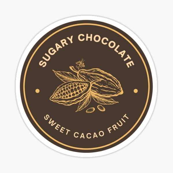 "Circle Chocolate Cacao Food" Sticker by ANIS-STORE | Redbubble