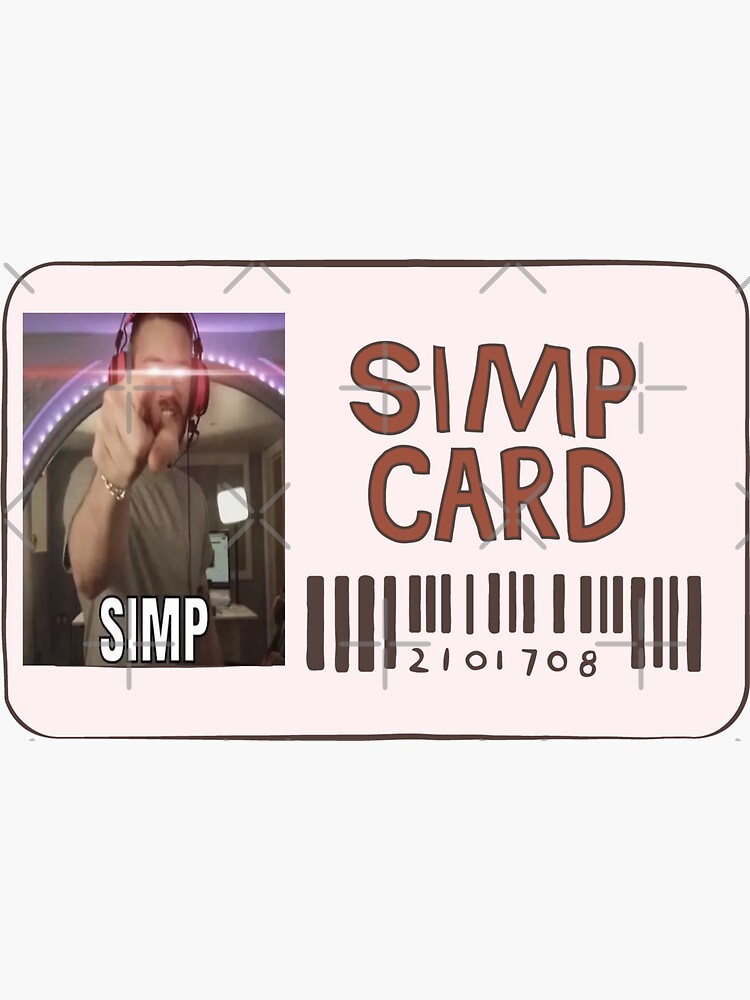 "Simp Card PewDiePie" Sticker by Texterous | Redbubble