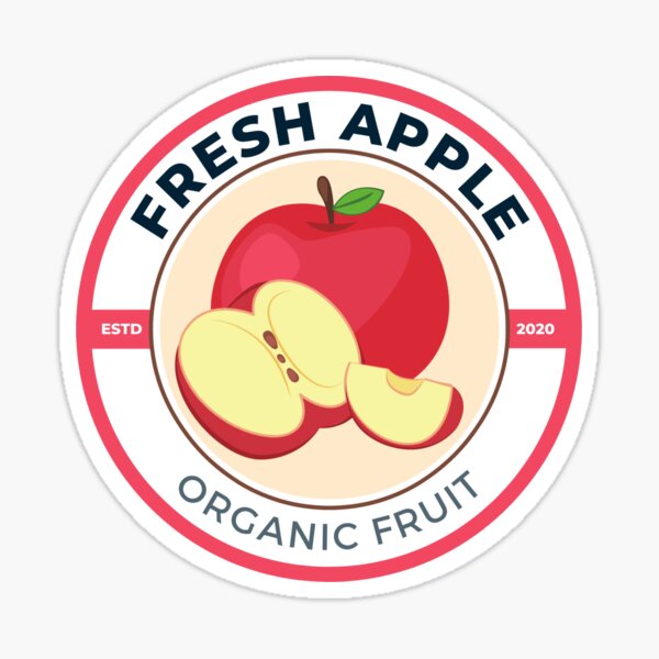 "Fresh Apple Fruit Circle" Sticker by ANIS-STORE | Redbubble