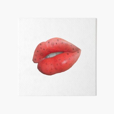 "Y2K lips" Art Board Print for Sale by norahtheartdino | Redbubble