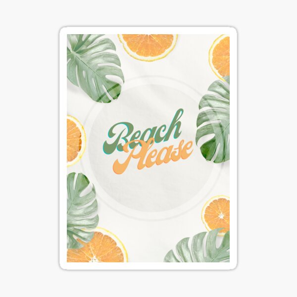 "beach please" Sticker by Ninolino3 | Redbubble