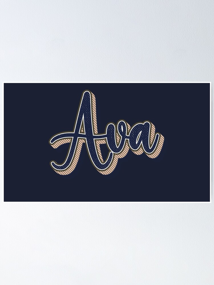 "Ava Name Handwritten Text" Poster for Sale by urbantale | Redbubble