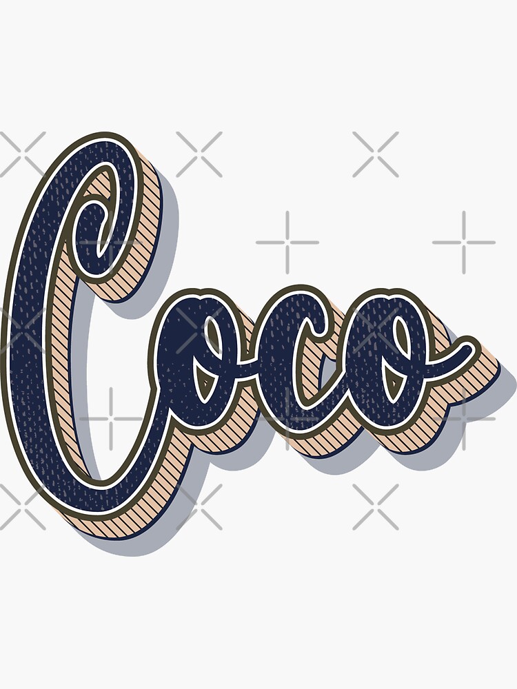 "Coco Name Handwritten Text" Sticker for Sale by urbantale | Redbubble