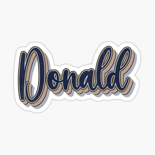 "Donald Name Handwritten Text" Sticker by urbantale | Redbubble