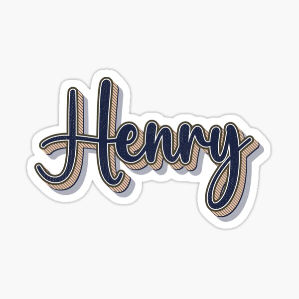 "Henry Name Handwritten Text" Sticker by urbantale | Redbubble