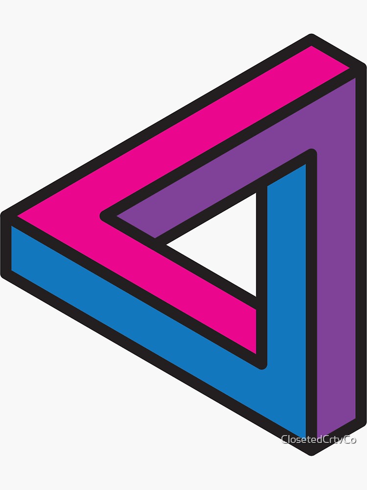 "Infinity Bi Triangle" Sticker by ClosetedCrtvCo | Redbubble