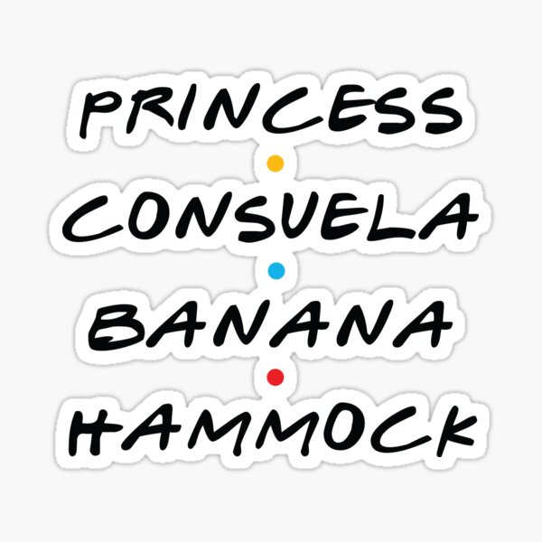 "Princess Consuela Banana Hammock" Sticker by bagofholding | Redbubble