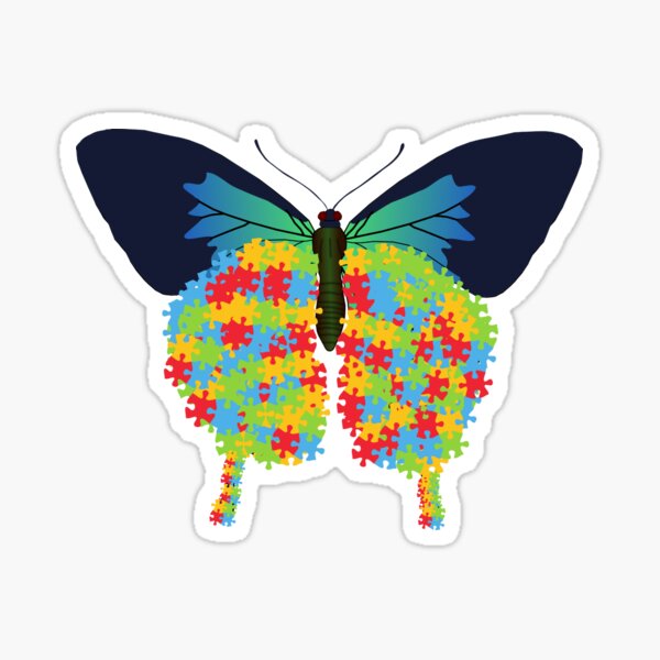 "Butterfly- Autism Awareness " Sticker by Festivas | Redbubble