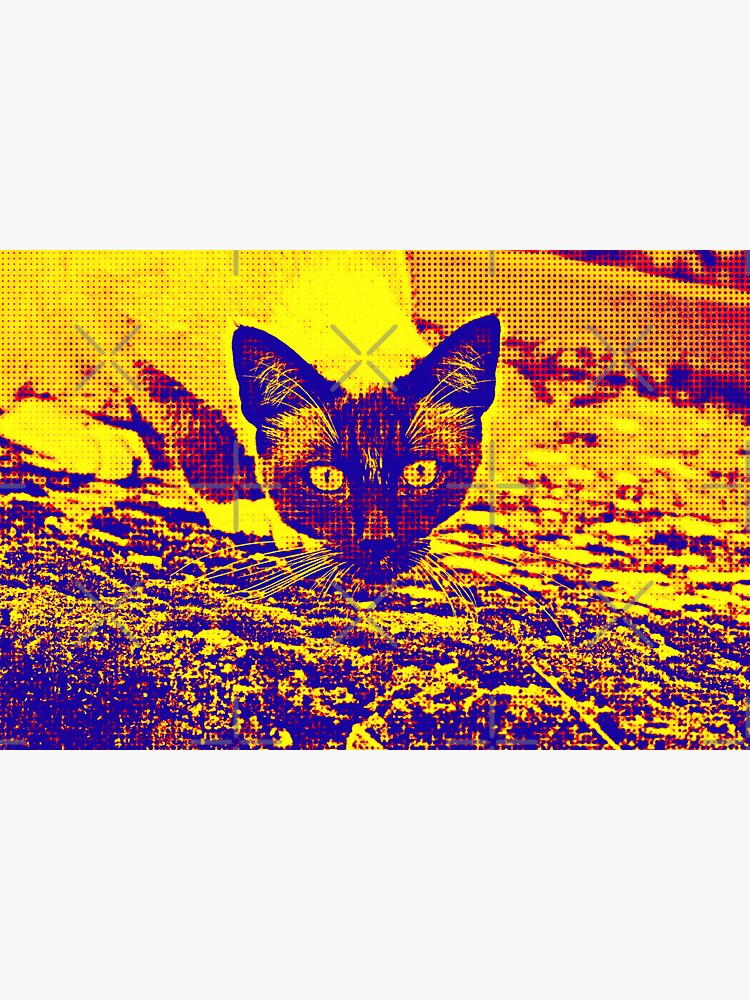 "Pop Art Cat v24" Sticker by GajicM | Redbubble