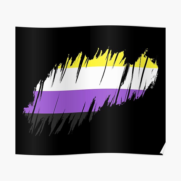 "Non Binary flag" Poster for Sale by GraphismNinja | Redbubble