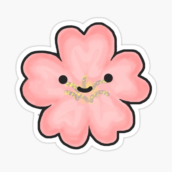 "Chibi Sakura Cherry Blossom Cute Face" Sticker for Sale by fennywho ...