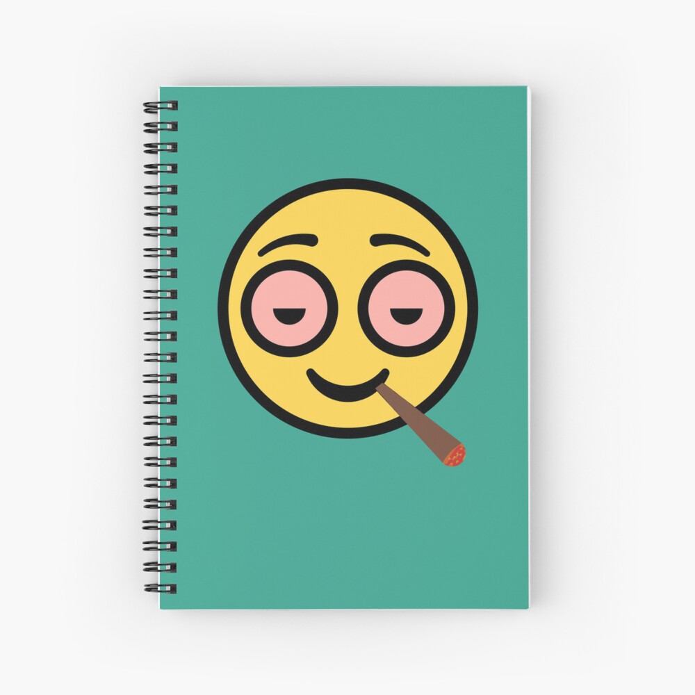 "Cute Smiley Face/Emoji with Bloodshot Eyes and a Blunt Design 420/Weed ...