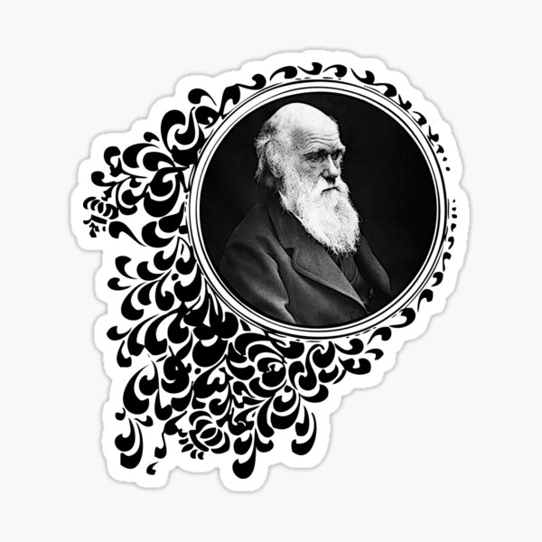 "Charles Darwin" Sticker by GroovyToga | Redbubble