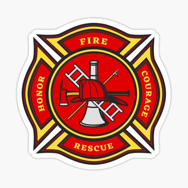 "fire fighter" Sticker by Iman19 | Redbubble