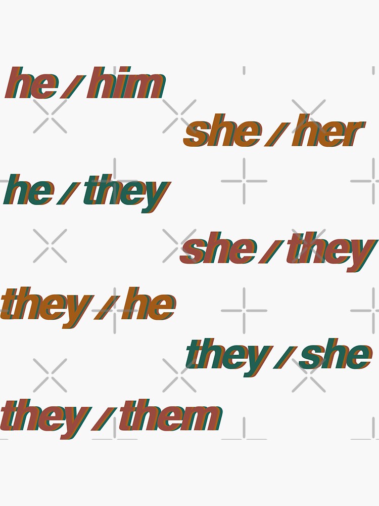 "Pronoun Mix" Sticker by golleee | Redbubble