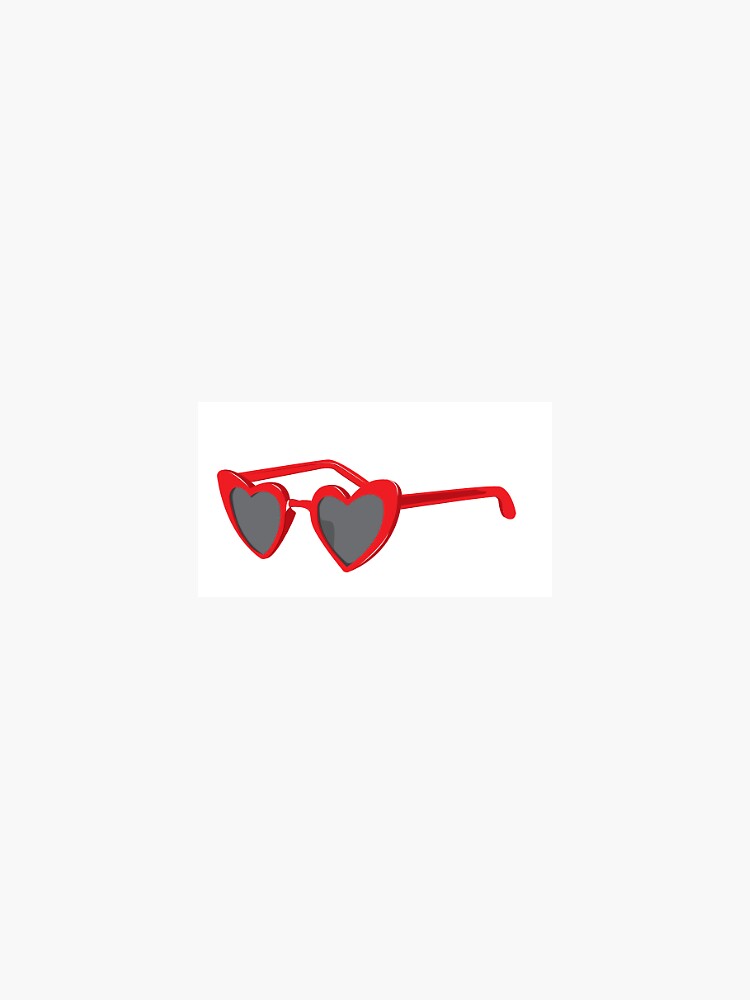 "Red Heart Sunglasses" Sticker by morgantoronyi14 | Redbubble