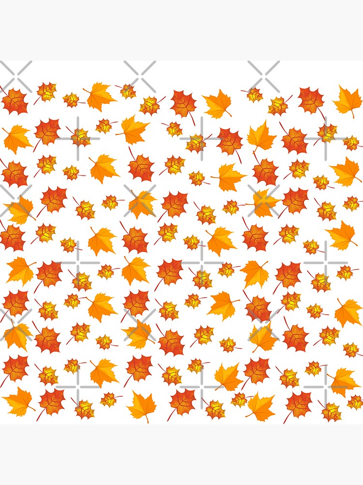 "Fall Leaf All Over Print Pattern" Sticker by azitabella | Redbubble