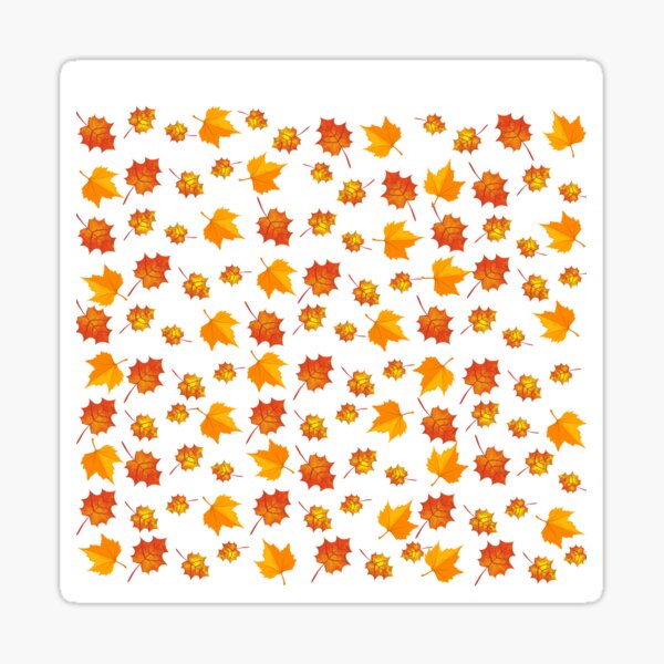 "Fall Leaf All Over Print Pattern" Sticker by azitabella | Redbubble