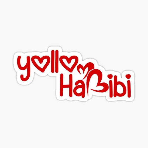 "Yalla Habibi" Sticker by visarmehmeti | Redbubble
