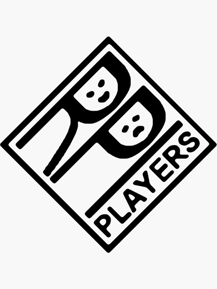 "RPI Players Logo (Black)" Sticker for Sale by RPI-Players | Redbubble
