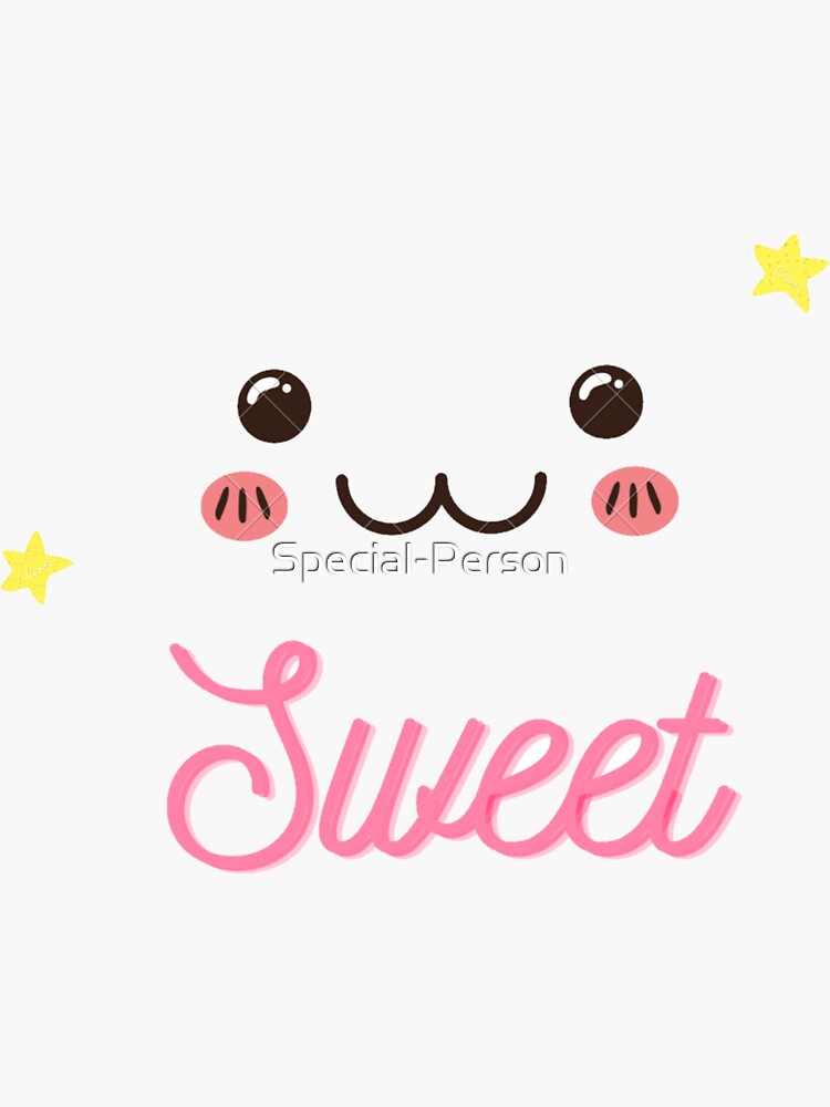 "Sweet face" Sticker for Sale by Special-Person | Redbubble