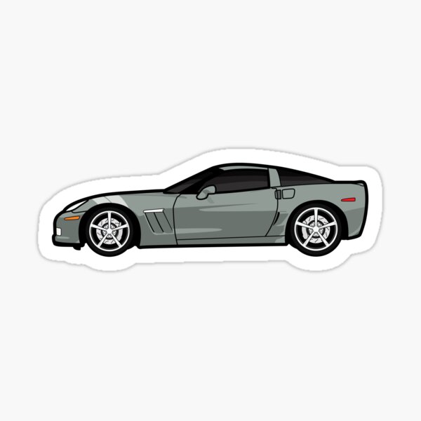 "Gray Sports Car Sticker" Sticker for Sale by NPolandDesigns | Redbubble