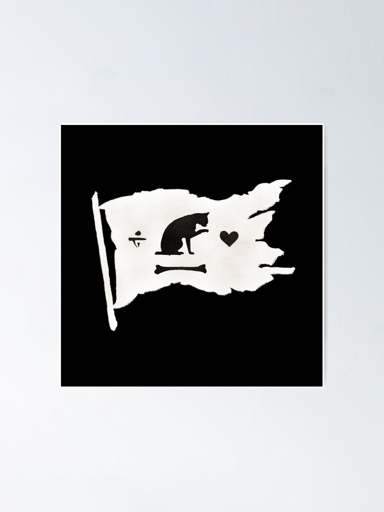 "Our Flag Means Death Cat Flag Painting" Poster for Sale by loki-doki ...