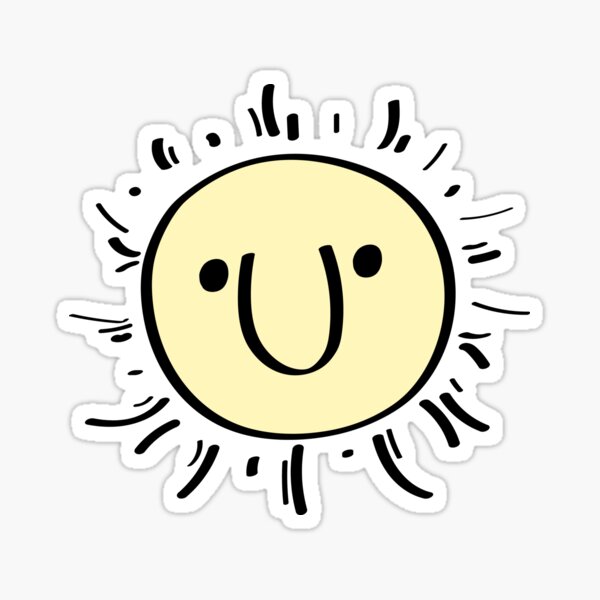 "Smiley sun" Sticker by Elenskyy | Redbubble