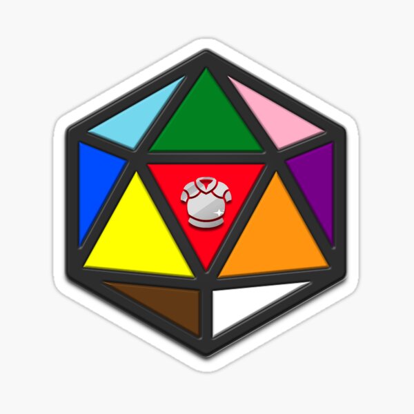 "Plot Armour Progress Pride Dice" Sticker for Sale by The-Red-Sage ...
