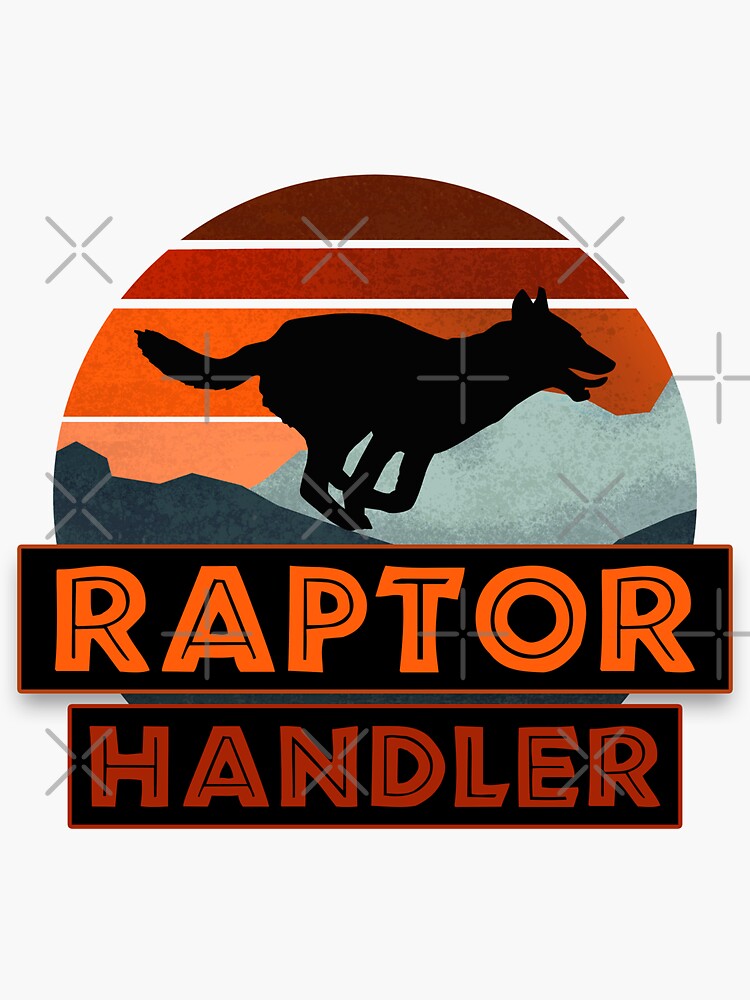"Raptor Handler Belgian Malinois Maliraptor Gift" Sticker for Sale by ...