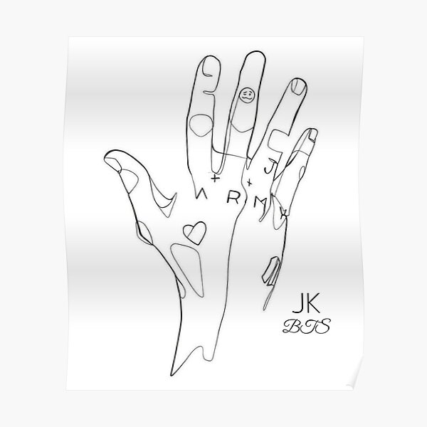 "jk - jungkook - bts - bangtan - army - tatto" Poster for Sale by ...