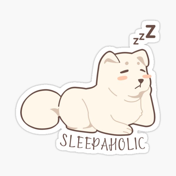 "Sleepaholic Dog" Sticker for Sale by Like-A-Tee | Redbubble