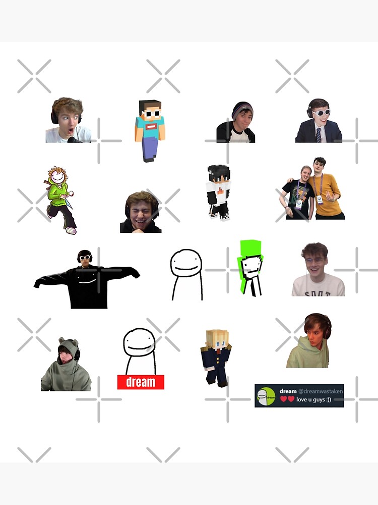 "dream smp all members ,dream team smp pack" Art Print by BERDOFRENZY ...