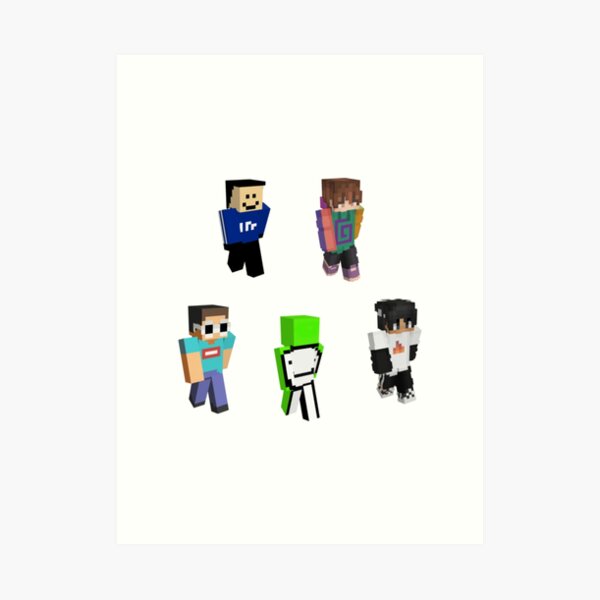 "dream smp all members ,dream team smp pack" Art Print by BERDOFRENZY ...