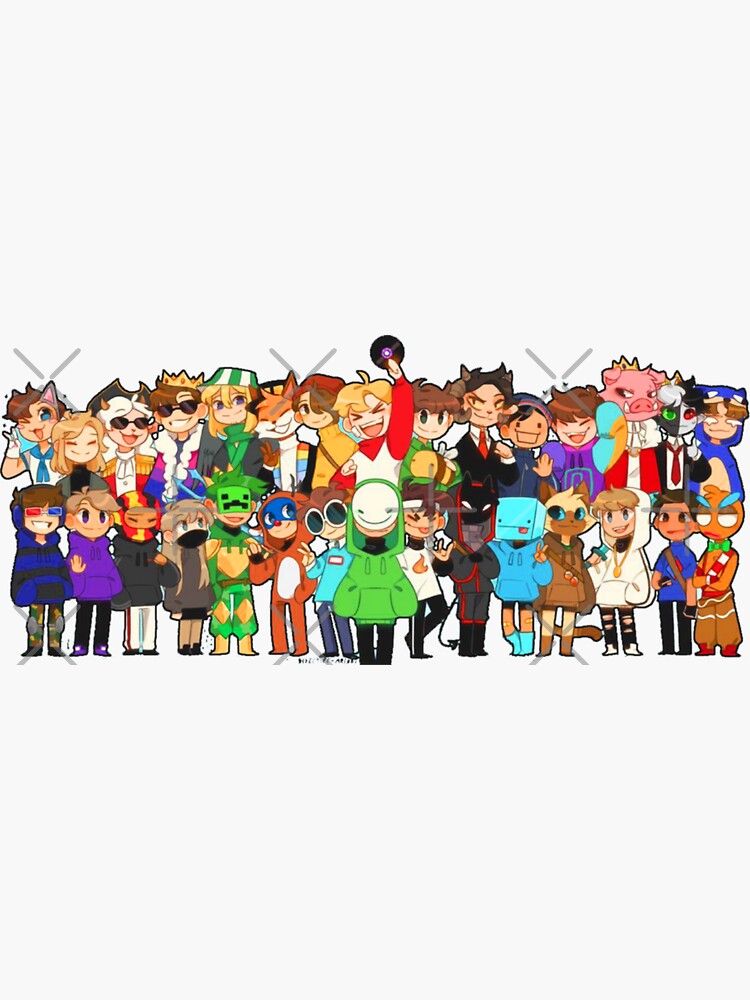 Pegatina «dream smp todos los miembros, paquete dream team smp» de ...