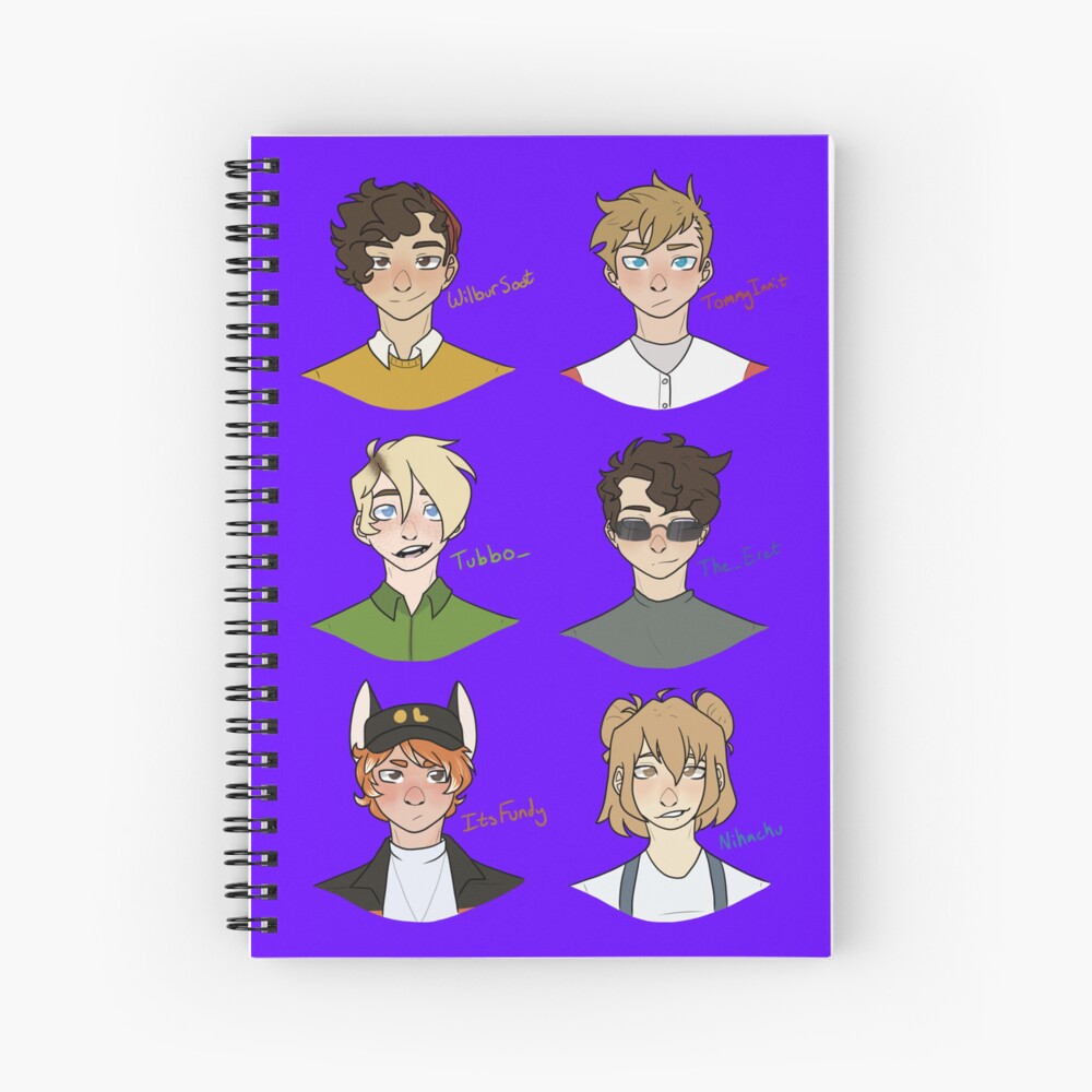 "dream smp all members ,dream team smp pack" Spiral Notebook for Sale ...