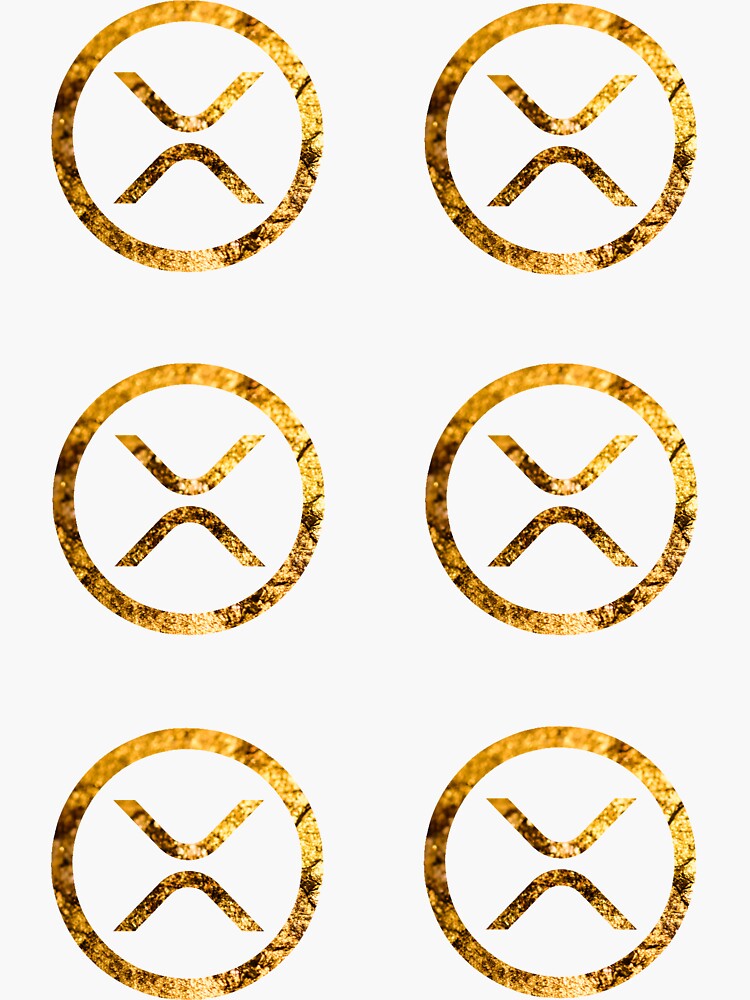 "Ripple (XRP) Wrinkled Gold Logo" Sticker for Sale by issaapparel ...