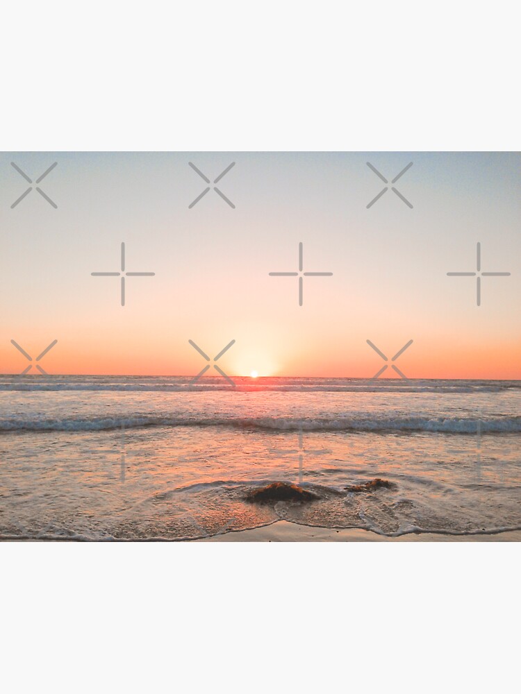 "Pink Sunset and Waves" Sticker by BeetleAndFern | Redbubble